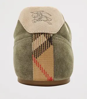 Burberry Suede Knight Runner Sneakers - Green