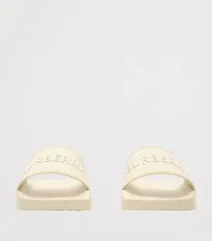 Burberry Logo Slides - Beige