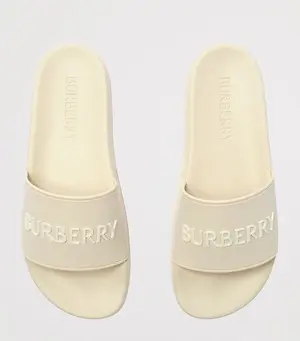 Burberry Logo Slides - Beige
