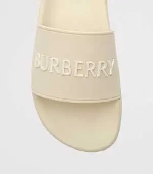 Burberry Logo Slides - Beige