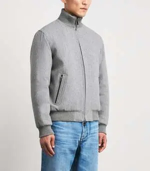 Pal Zileri Wool-blend Padded Bomber Jacket