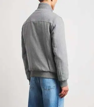Pal Zileri Wool-blend Padded Bomber Jacket