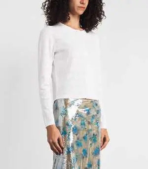 Tory Burch Pointelle Knit Monogram Cardigan