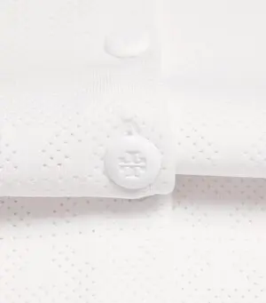 Tory Burch Pointelle Knit Monogram Cardigan