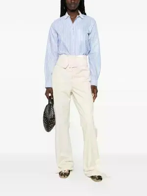 FORTE_FORTE Striped Shirt With Contrast Collar