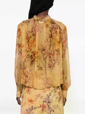 FORTE_FORTE Floral Print Ruffled Blouse