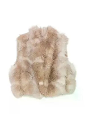 FORTE_FORTE Faux Fur Gilet - Neutrals