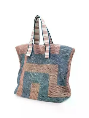 ÉPICE Kanpur Mesh-knit Geometric-pattern Tote Bag