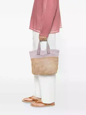 ÉPICE Colour-block Mesh Tote Bag