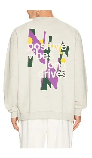LEND Positive Vibes Sweat Crew - Grey