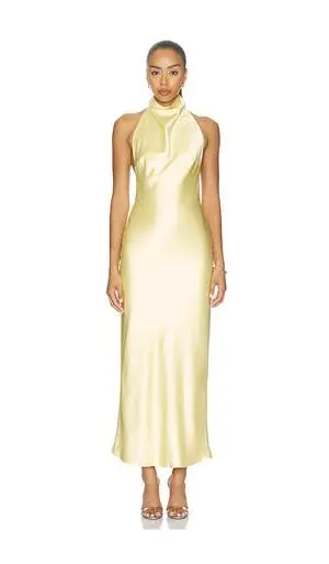 MORE TO COME Apphia Halter Maxi Dress - Yellow