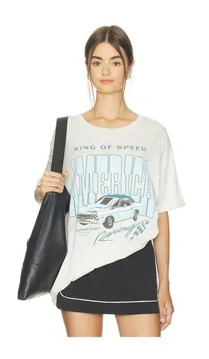 THE LAUNDRY ROOM King Of Speed America Racing Tee - Grey