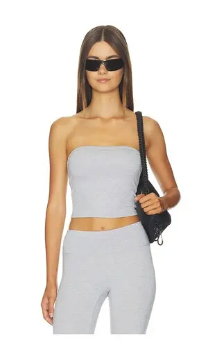 WELLBEING + BEINGWELL Loungewell Light Camden Tube Top - Grey