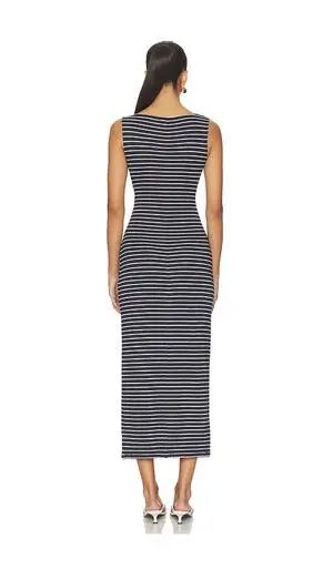 Rag & Bone The Knit Button Tie Stripe Dress