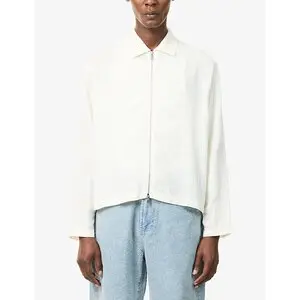MKI MIYUKI ZOKU Rider Zip-up Cotton Shirt - Bone
