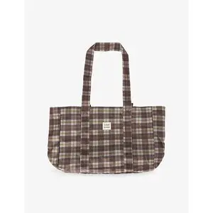 DAMSON MADDER Check Cotton-canvas Tote Bag