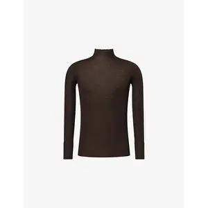 Rick Owens Turtle-neck Ribbed Knit-wool Top