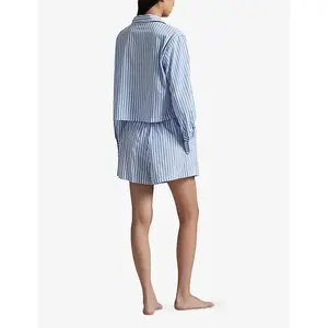Polo Ralph Lauren Striped Logo-embroidered Cotton-poplin Pyjama Set