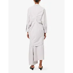 Issey Miyake Twisted Drape Cotton-blend Shirt