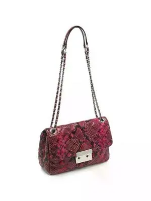 Michael Kors Tribeca Python-embossed Shoulder Bag