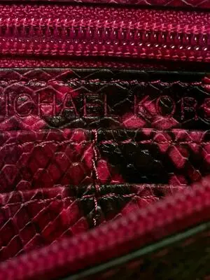 Michael Kors Tribeca Python-embossed Shoulder Bag
