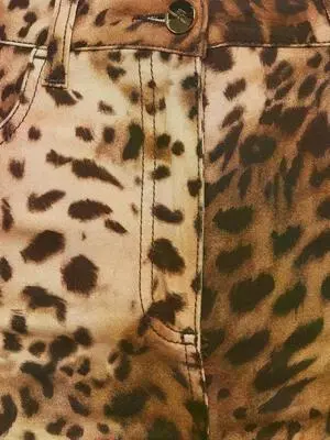 Elisabetta Franchi Leopard Print Denim Jeans