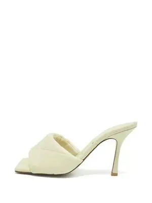 Bottega Veneta Lido Quilted Leather Heeled Sandals - Neutrals