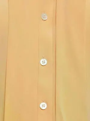 Moschino Silk Crepe Blouse With Flared Sleeves And Neck Tie