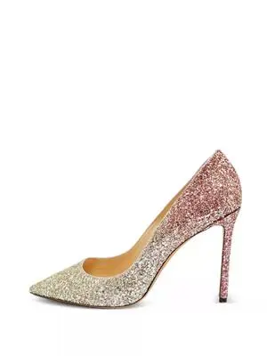 JIMMY CHOO Romy Glitter Pumps - Silver