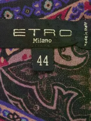 Etro Paisley Print V-neck Long-sleeve T-shirt - Black