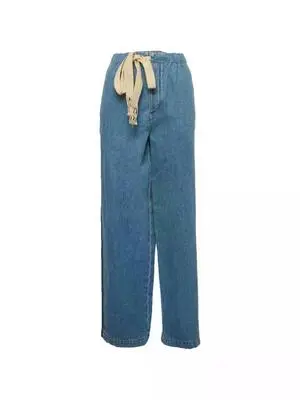 Loewe Tied-waist Wide-leg Jeans - Blue