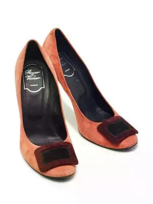 ROGER VIVIER Belle Vivier Trompette Suede High Heel Pumps