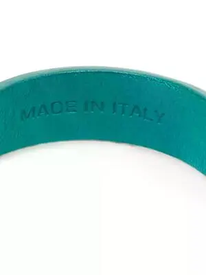 FERRAGAMO Vara Bow Detail Leather Bracelet - Silver