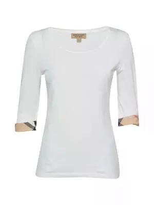 Burberry Nova Check Scoop Neck Top