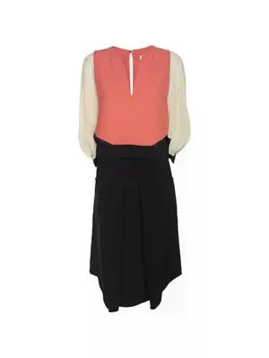 Chloé Color-block Midi Dress - Black