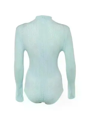 Fendi Mesh Long Sleeve Bodysuit