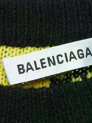 Balenciaga All-over Logo Intarsia Crew Neck Sweater