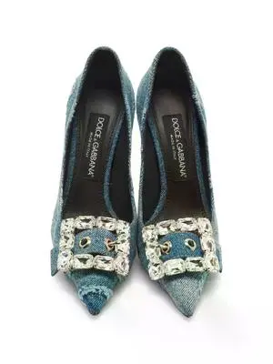 Dolce & Gabbana Bellucci Buckle-detail Denim Pumps