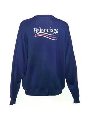 Balenciaga Political Campaign Logo-embroidered Sweater