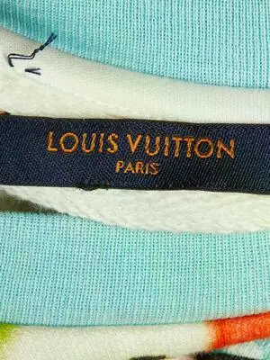 LOUIS VUITTON Abstract Print T-shirt With Plissé Trim
