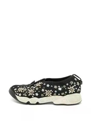 Dior Fusion Crystal-embellished Sneakers - Black