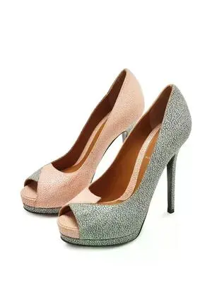 Fendi Stingray Peep-toe Stiletto Pumps - Grey