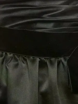 ARMANI Velvet Trimmed Draped Mini Dress