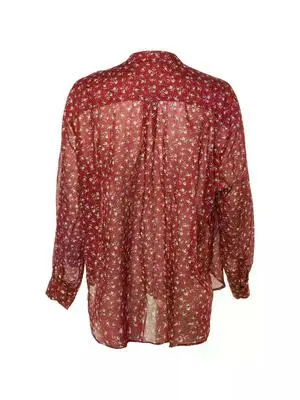ISABEL MARANT VINTAGE Floral Print Band Collar Shirt