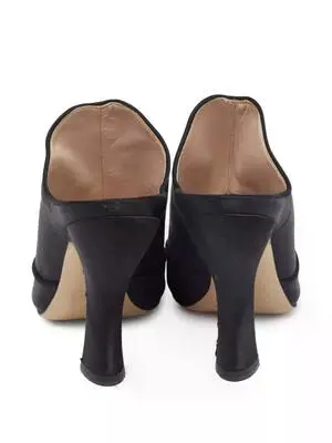 Miu Miu Satin Open-toe High Heel Mules