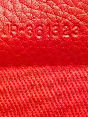 FERRAGAMO Leather Wristlet Clutch Bag