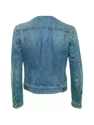 LOUIS VUITTON Monogram Denim Zip-up Jacket - Blue