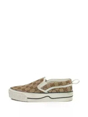 Gucci Tennis 1977 Gg Canvas Slip-on Sneakers - Neutrals