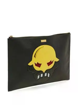 Stella McCartney Grained Texture Super Hero Clutch Bag