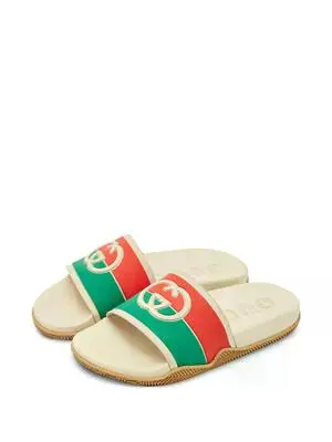 Gucci Gg Web Pool Slides